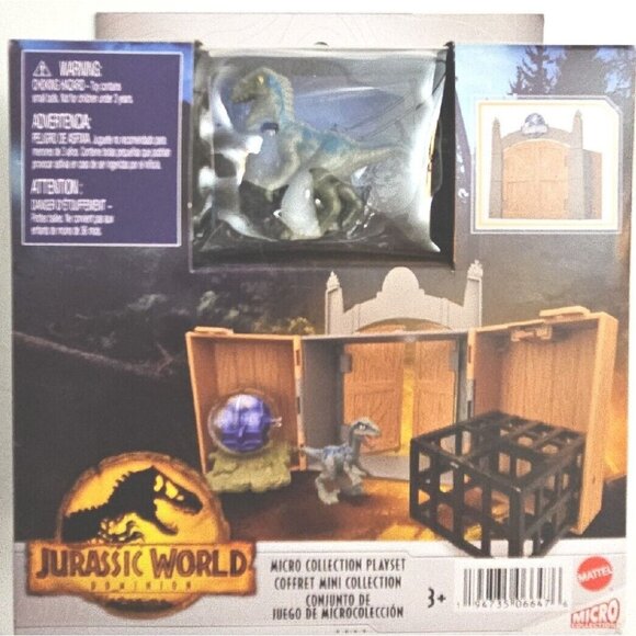Mattel | Toys | Jurassic World Dominion Micro Playset Velociraptor Blue ...